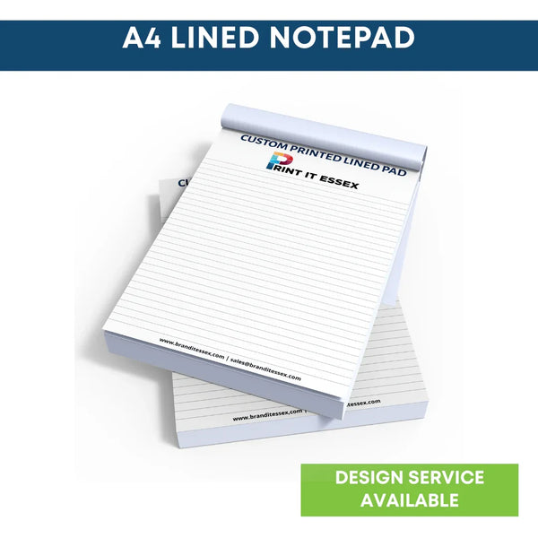 Custom A4 Lined Notepads | Branded Notepads UK – Brand It Essex Ltd